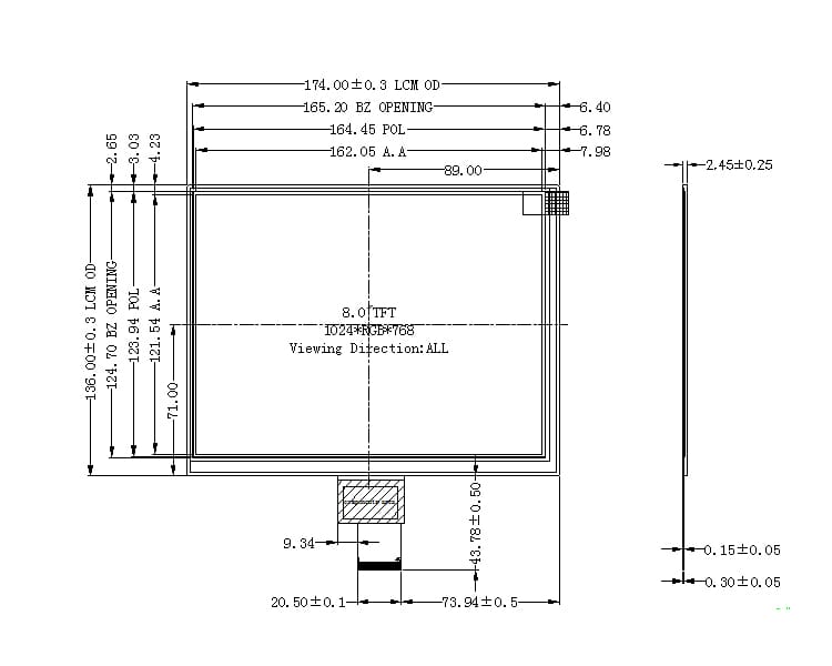 Premium LVDS Display modules for Industrial & Commercial