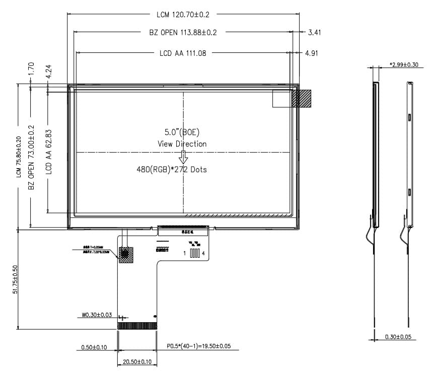 Full range 5 inch and 6 inch Touch Display with Various specs