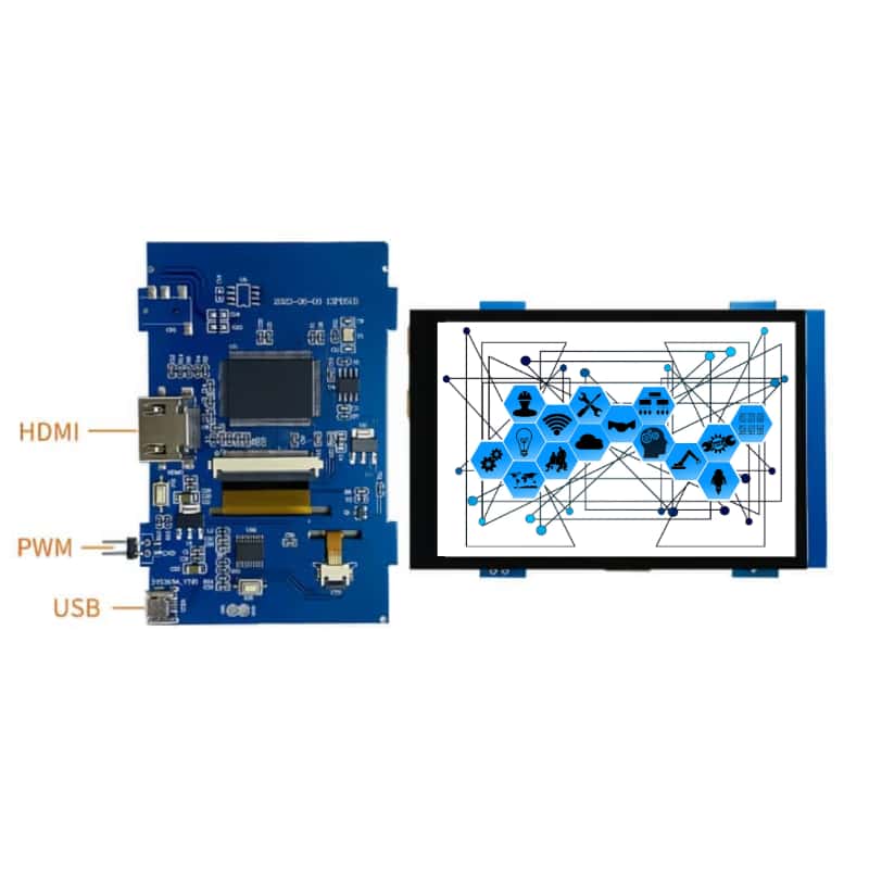 3.5~10.1인치의 LCD 디스플레이가 있는 컨트롤러 보드-VISLCD